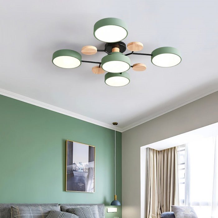 Scandinavische vertakte LED plafondlamp